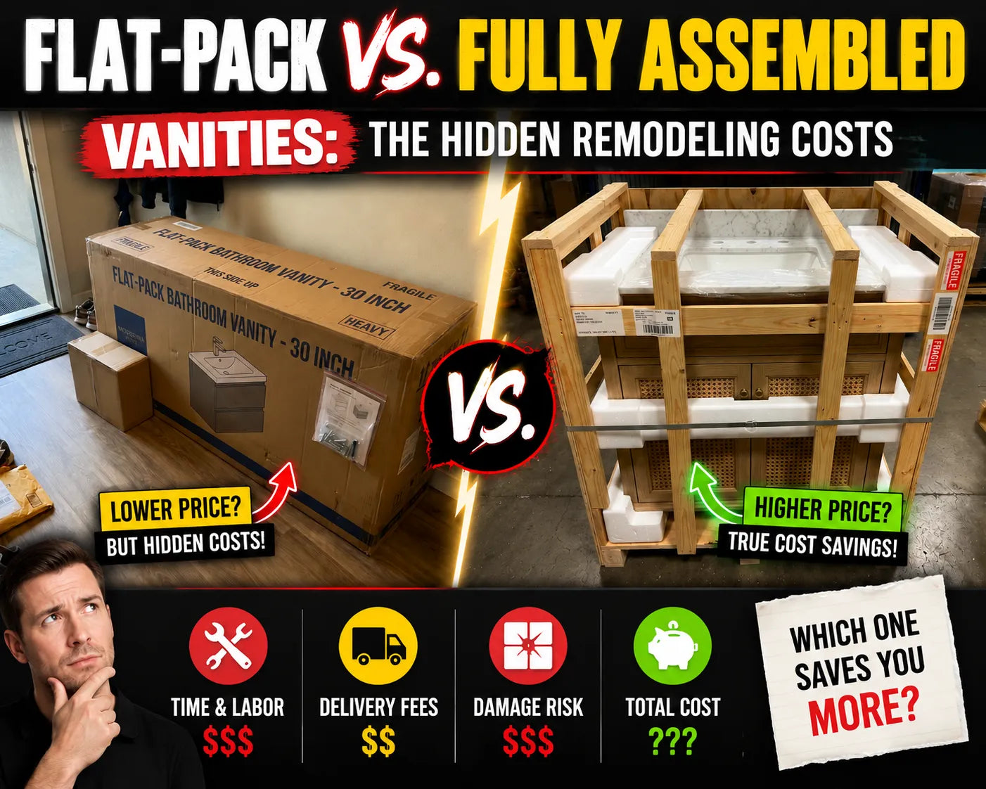 Flat-Pack vs. Fully Assembled Vanities: The Hidden Remodeling Costs ...