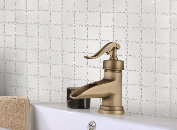 White Square Ceramic Mosaic Tile - 12x12 – Tile & Top