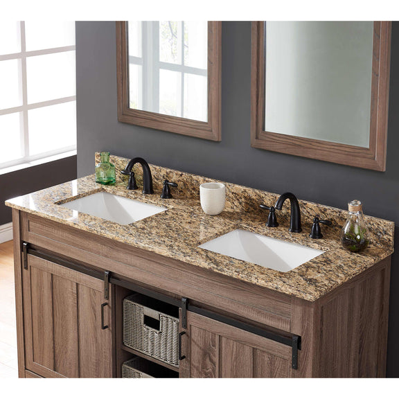 Santa Cecilia Granite Vanity Top Sink | Elegant & Durable – Tile & Top